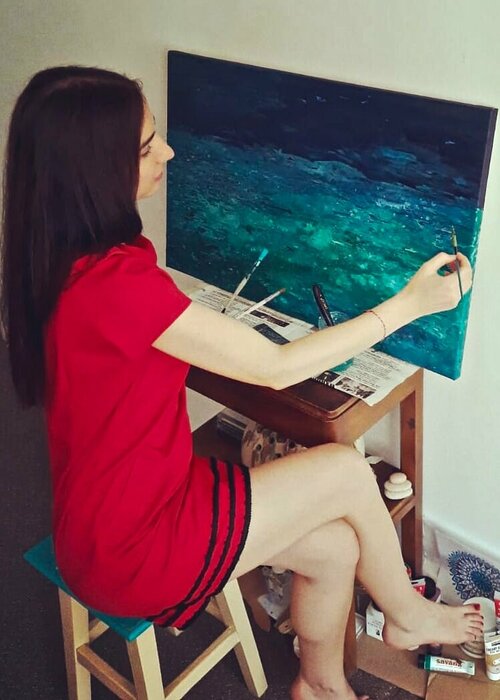 Flora by Elena Parau (2021) : Painting Acrylic, Pastel on Canvas ...