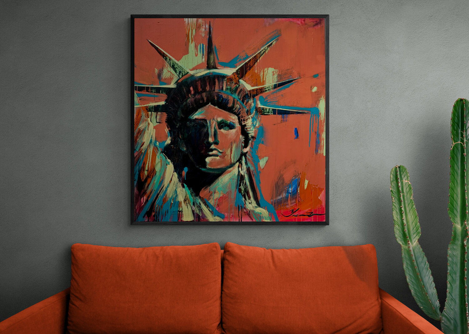 Big bright painting - "Statue of Liberty" - USA - Pop Art - Urban Art ...