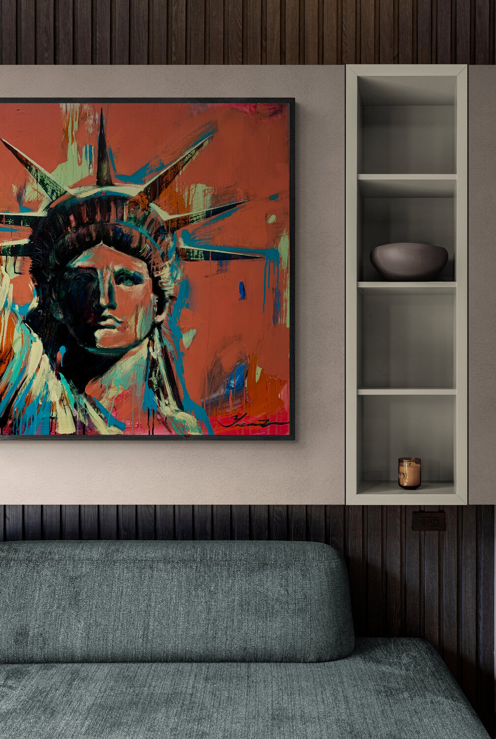 Big bright painting - "Statue of Liberty" - USA - Pop Art - Urban Art ...